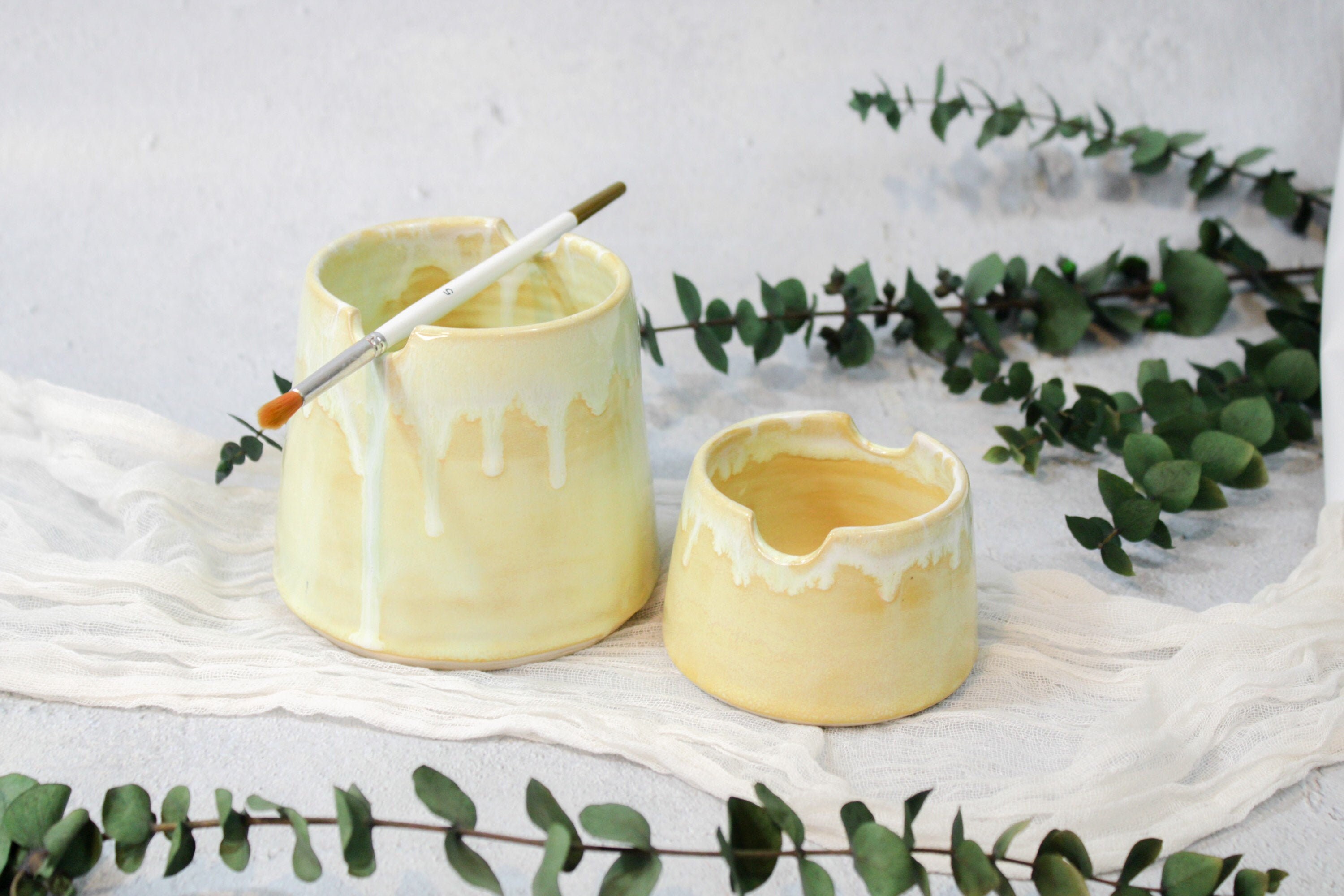 SETS, Paint Water Cup W/ Matching Mini: "sets" Collection, Ceramic ...