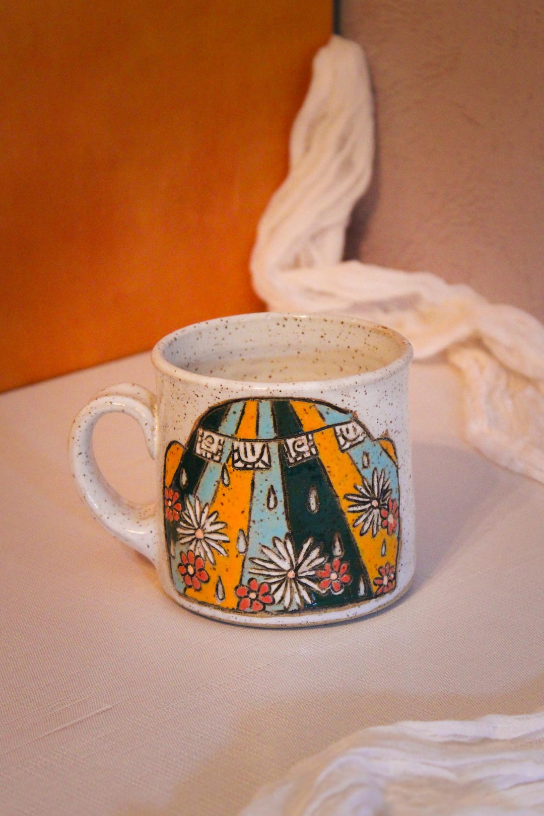 15 Ounces: "viva" Handmade Mug, Cottage Core Ceramic Mug, Pottery ...