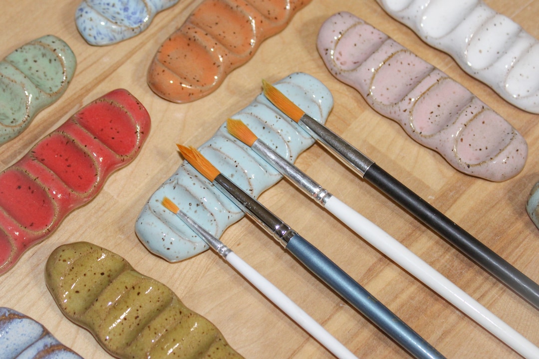 Colorful Paint Brush Rest: Ready-to-ship, Gift for Painters and Artists ...