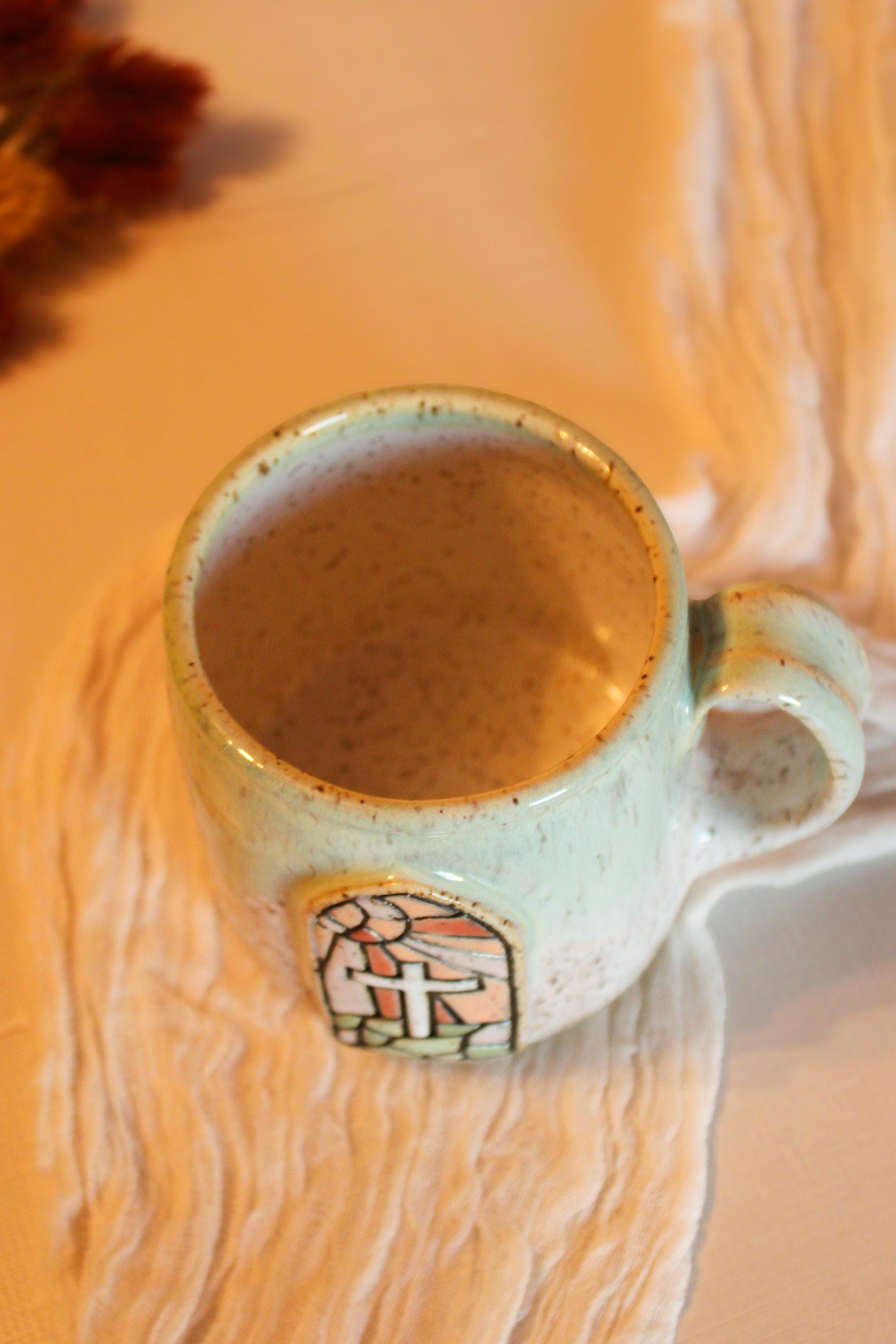 Handmade Faith Ceramic Mug, “blessed”, MADE-TO-ORDER, Christian Ceramic ...