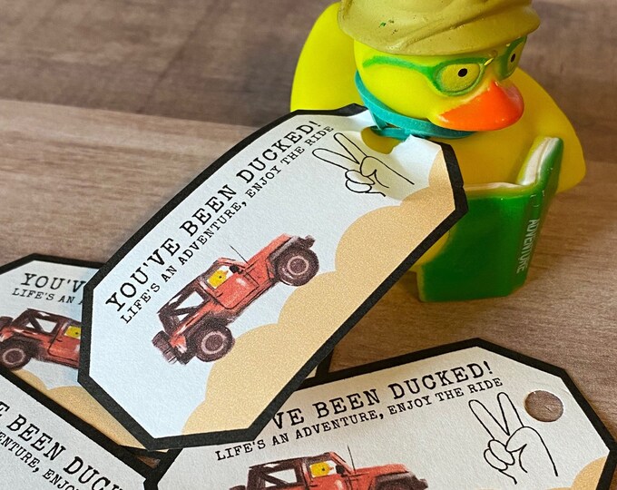 Printable Duck Duck Tag for Rubber Ducks - Etsy Canada