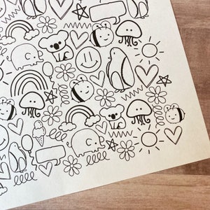 Printable Doodle Activity Sheet - Etsy