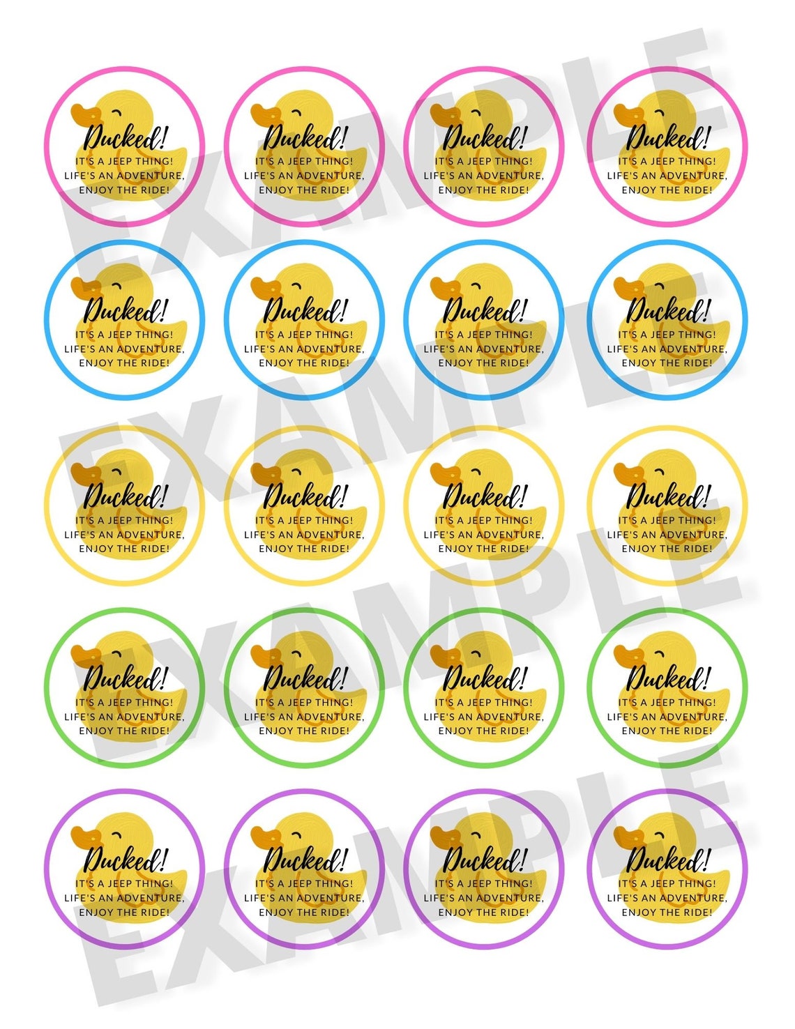 Printable Duck Duck Tag for Rubber Ducks - Etsy