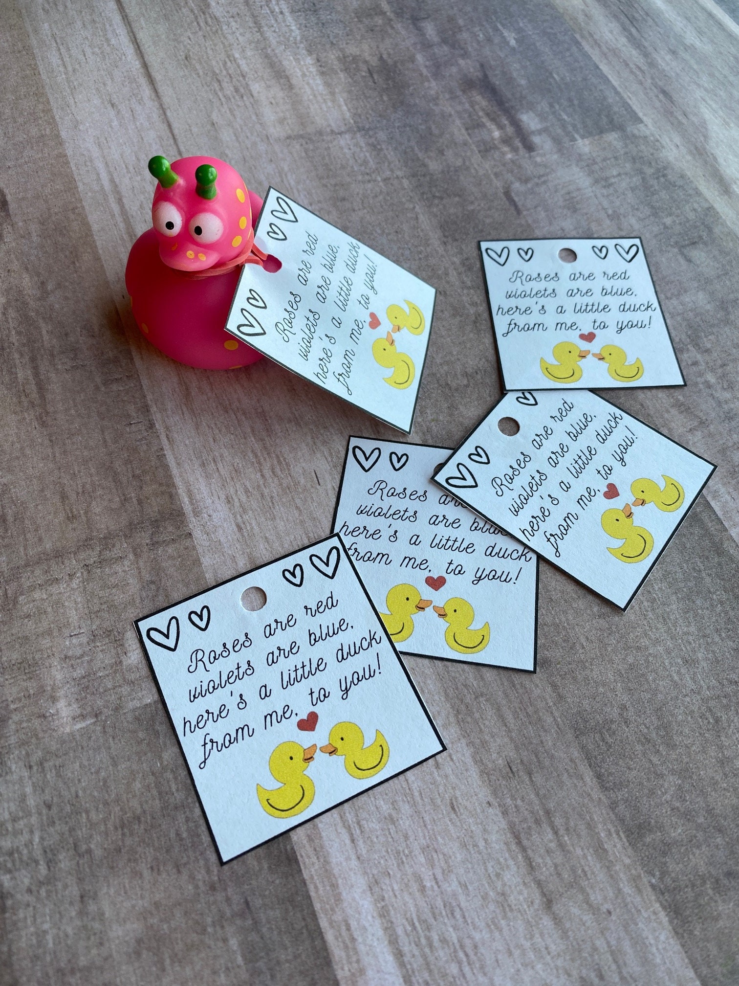 Printable Valentines Duck Duck Tag for Rubber Ducks - Etsy
