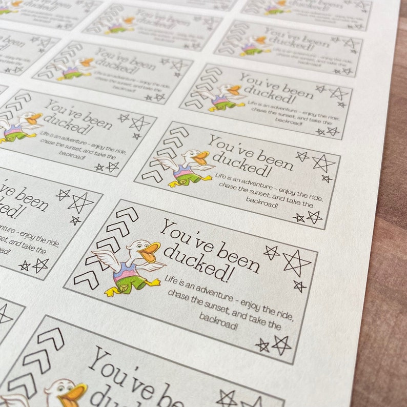 Printable Duck Duck Tag for Rubber Ducks - Etsy