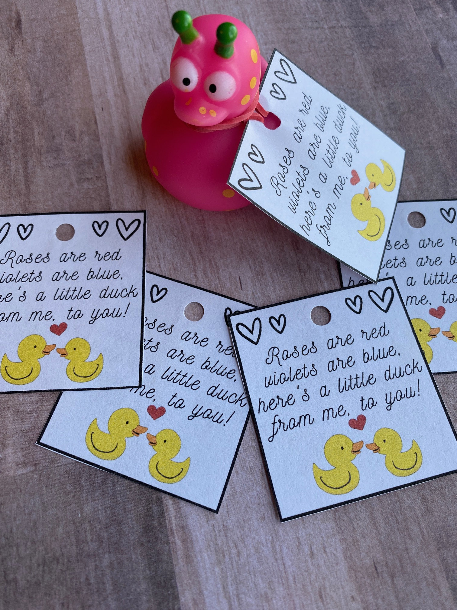 Printable Valentines Duck Duck Tag for Rubber Ducks - Etsy