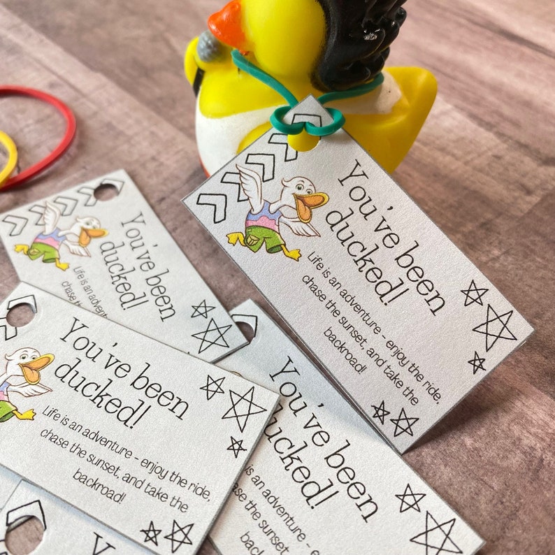 Printable Duck Duck Tag for Rubber Ducks - Etsy