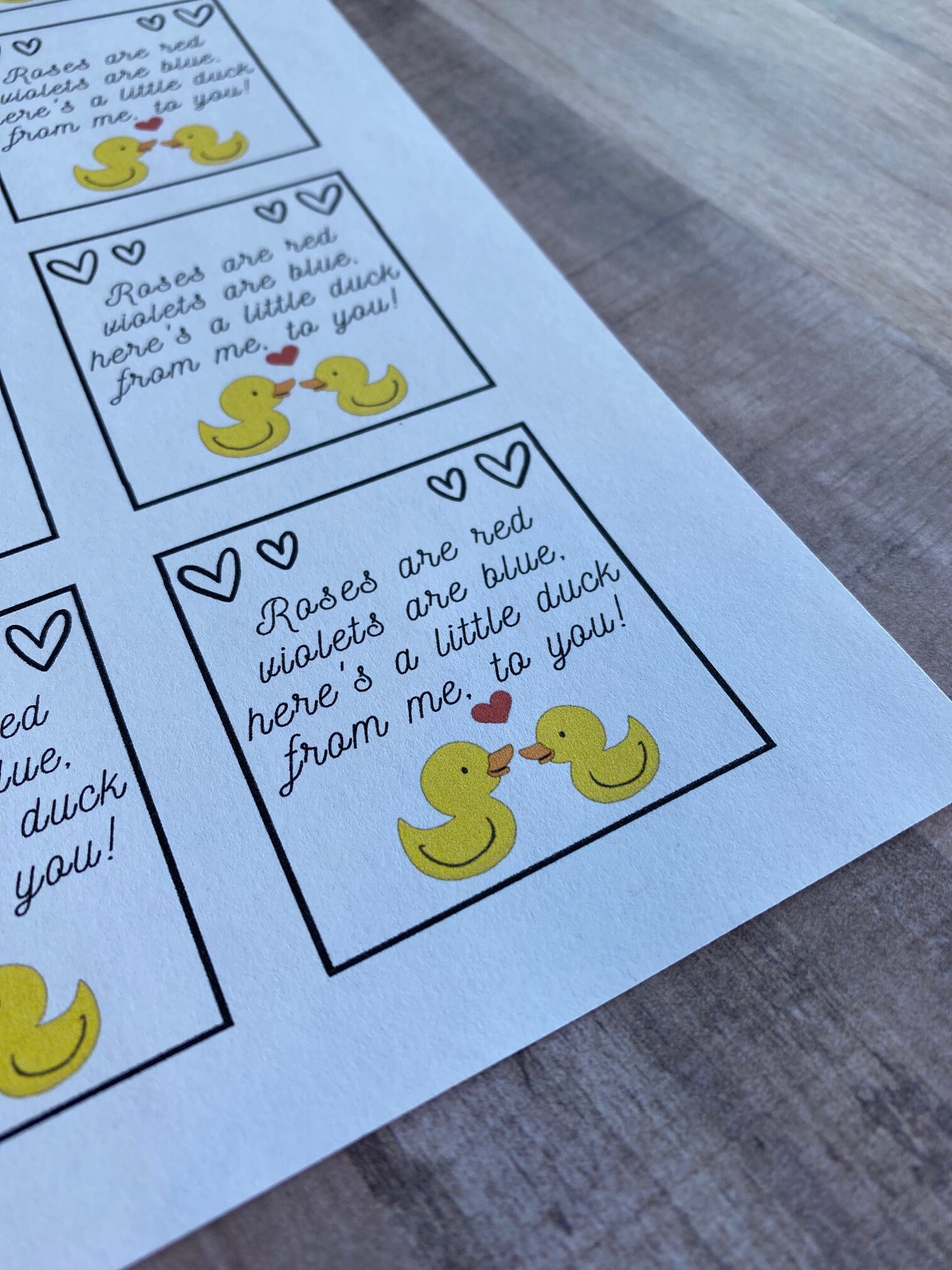 Printable Valentines Duck Duck Tag for Rubber Ducks - Etsy