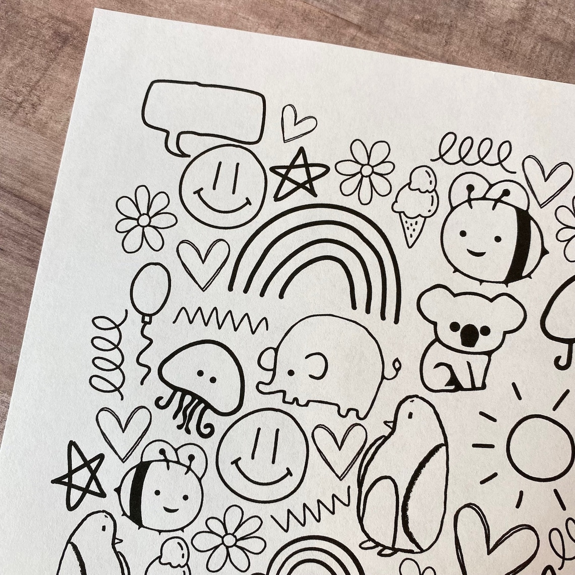 Printable Doodle Activity Sheet - Etsy