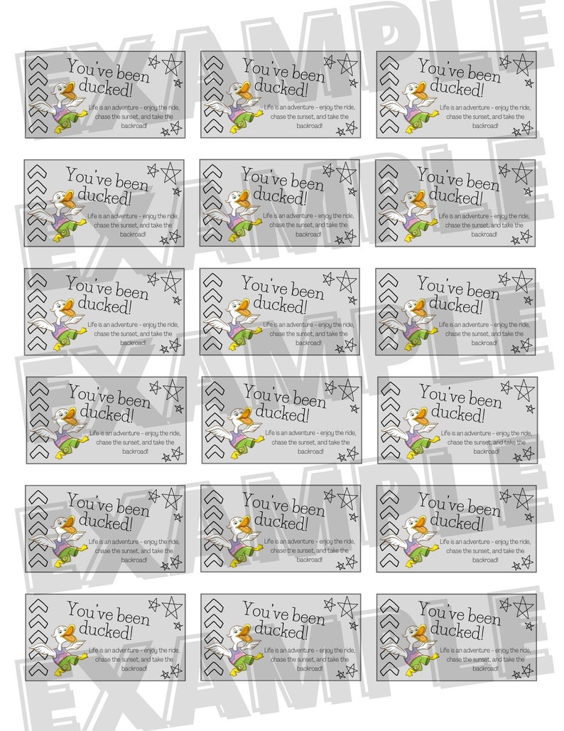 Printable Duck Duck Tag for Rubber Ducks - Etsy