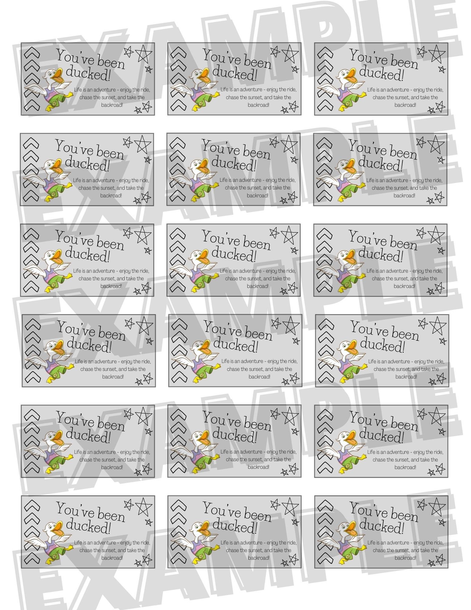 Printable Duck Duck Tag for Rubber Ducks - Etsy