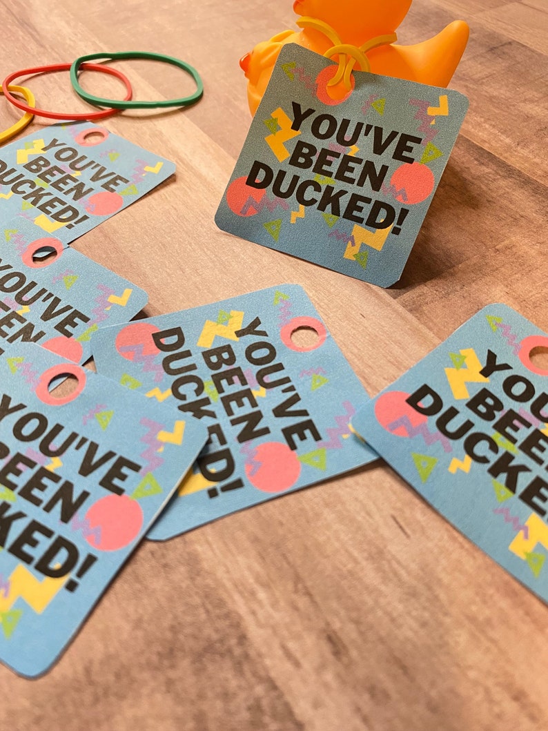 Printable Duck Duck Tag for Rubber Ducks - Etsy