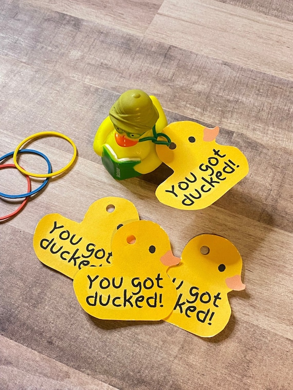 Printable Duck Duck Tag for Rubber Ducks | Etsy
