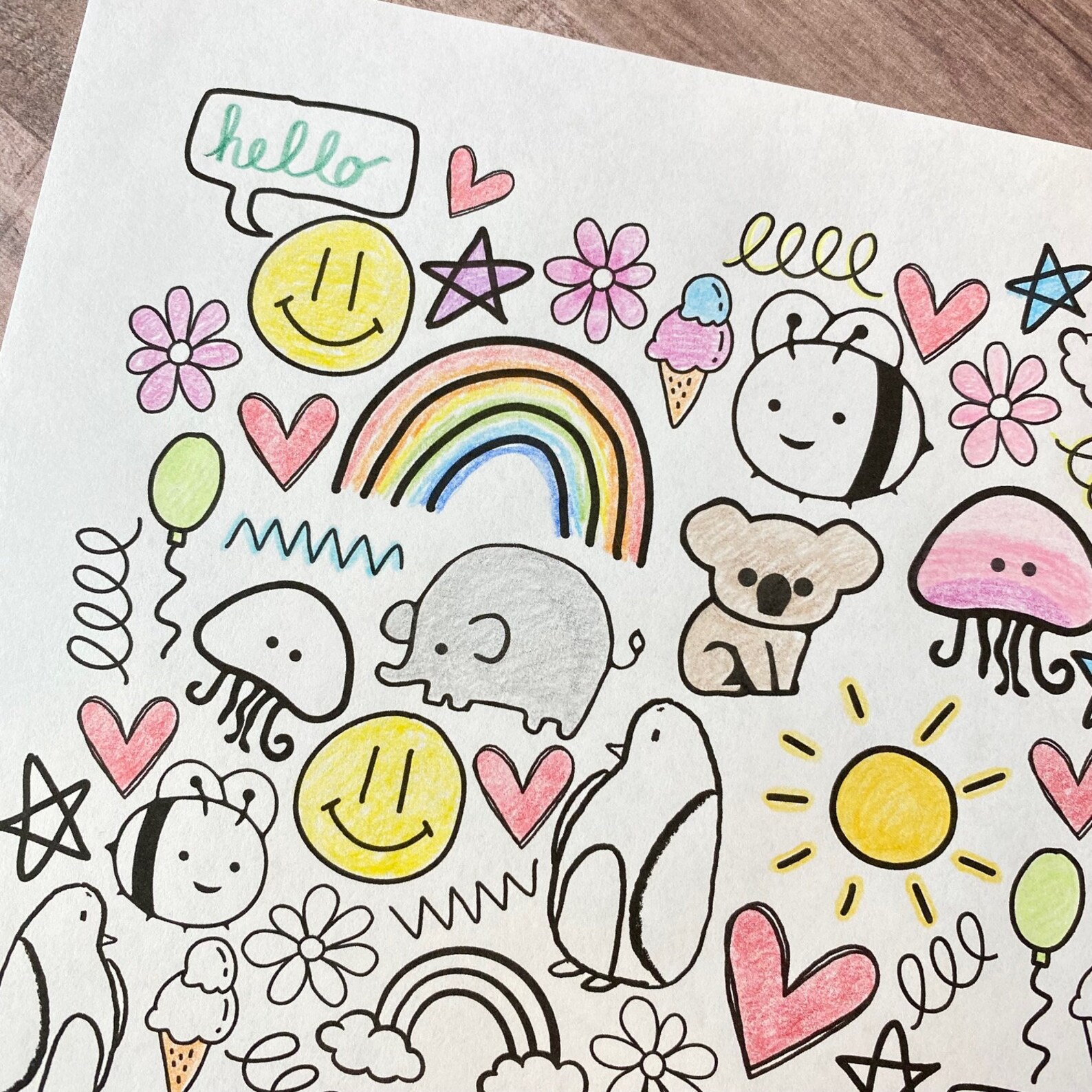 Printable Doodle Activity Sheet - Etsy