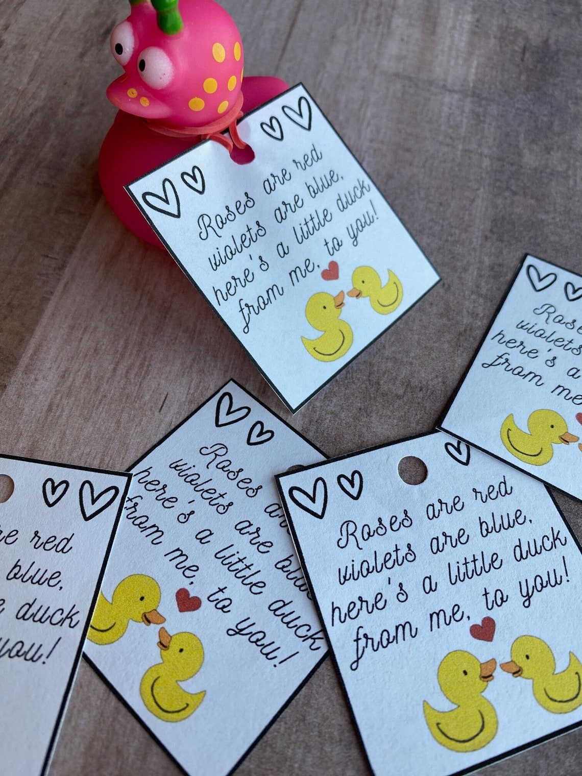 Printable Valentines Duck Duck Tag for Rubber Ducks - Etsy
