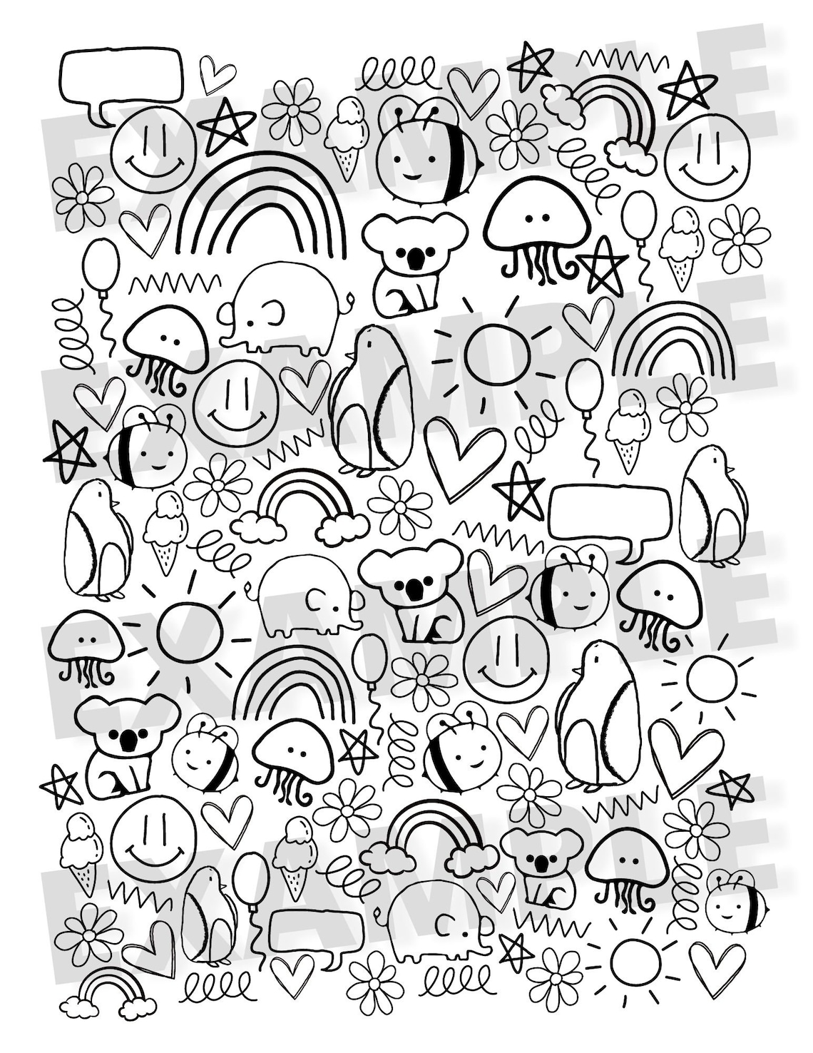 Printable Doodle Activity Sheet - Etsy
