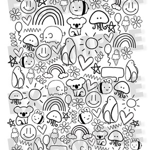 Printable Doodle Activity Sheet - Etsy