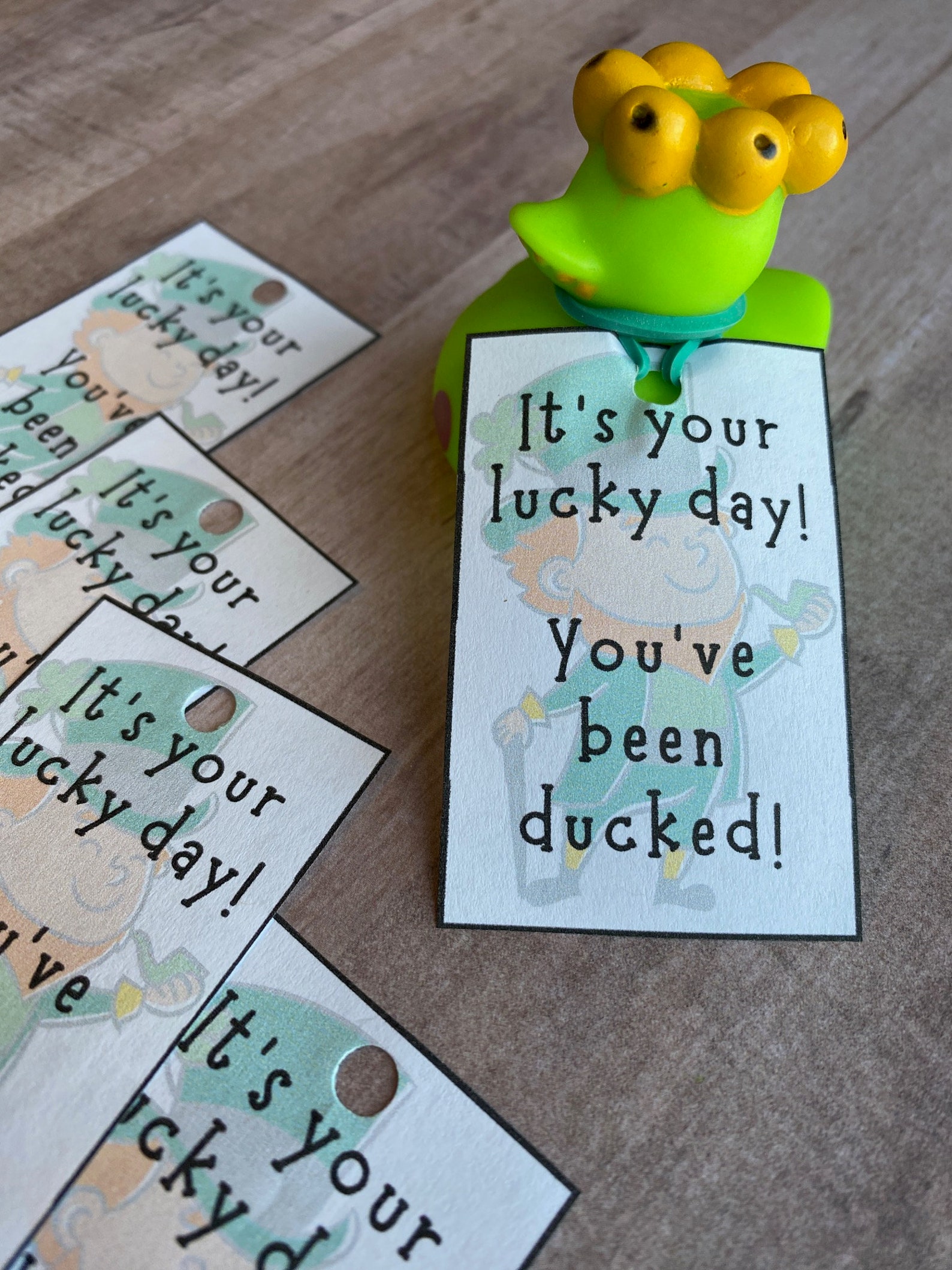 Printable St. Patrick's Day Duck Duck Tag for Rubber Ducks - Etsy