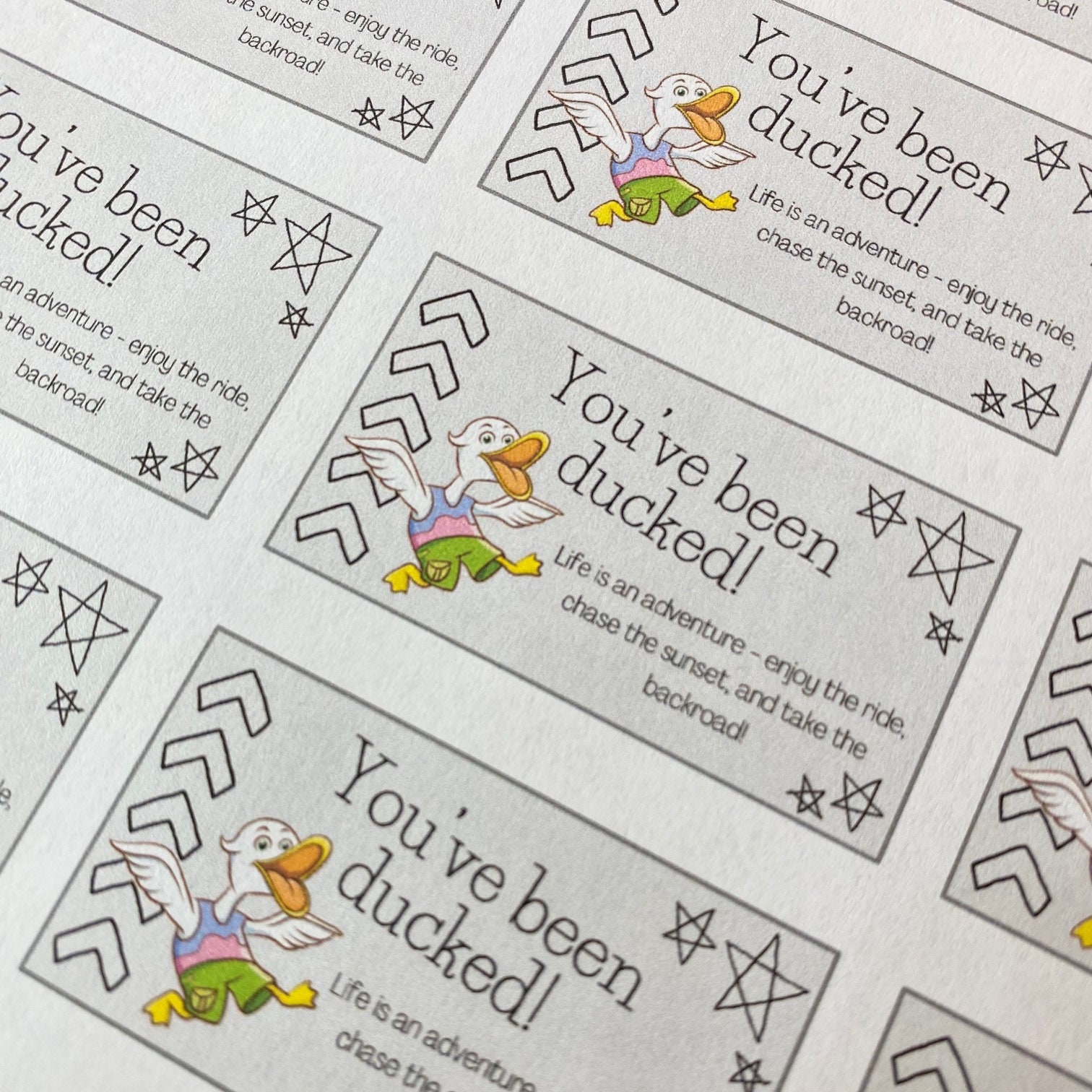 Printable Duck Duck Tag for Rubber Ducks - Etsy