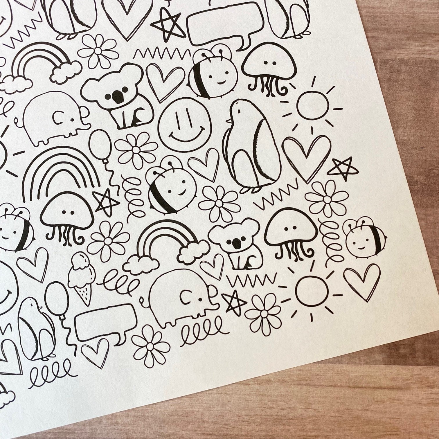 Printable Doodle Activity Sheet - Etsy