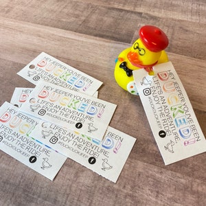 Printable Duck Duck Tag for Rubber Ducks - Etsy