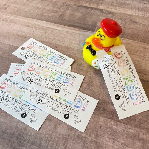 Printable Duck Duck Tag for Rubber Ducks - Etsy