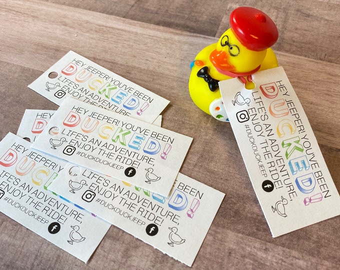 Printable Duck Duck Tag for Rubber Ducks - Etsy Canada