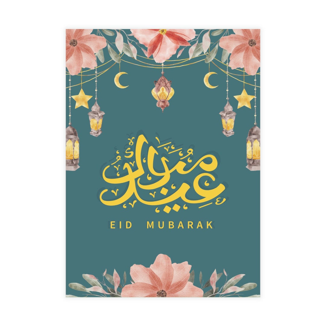 Eid Mubarak Flowers Greeting Card Bundles (envelopes Included ...