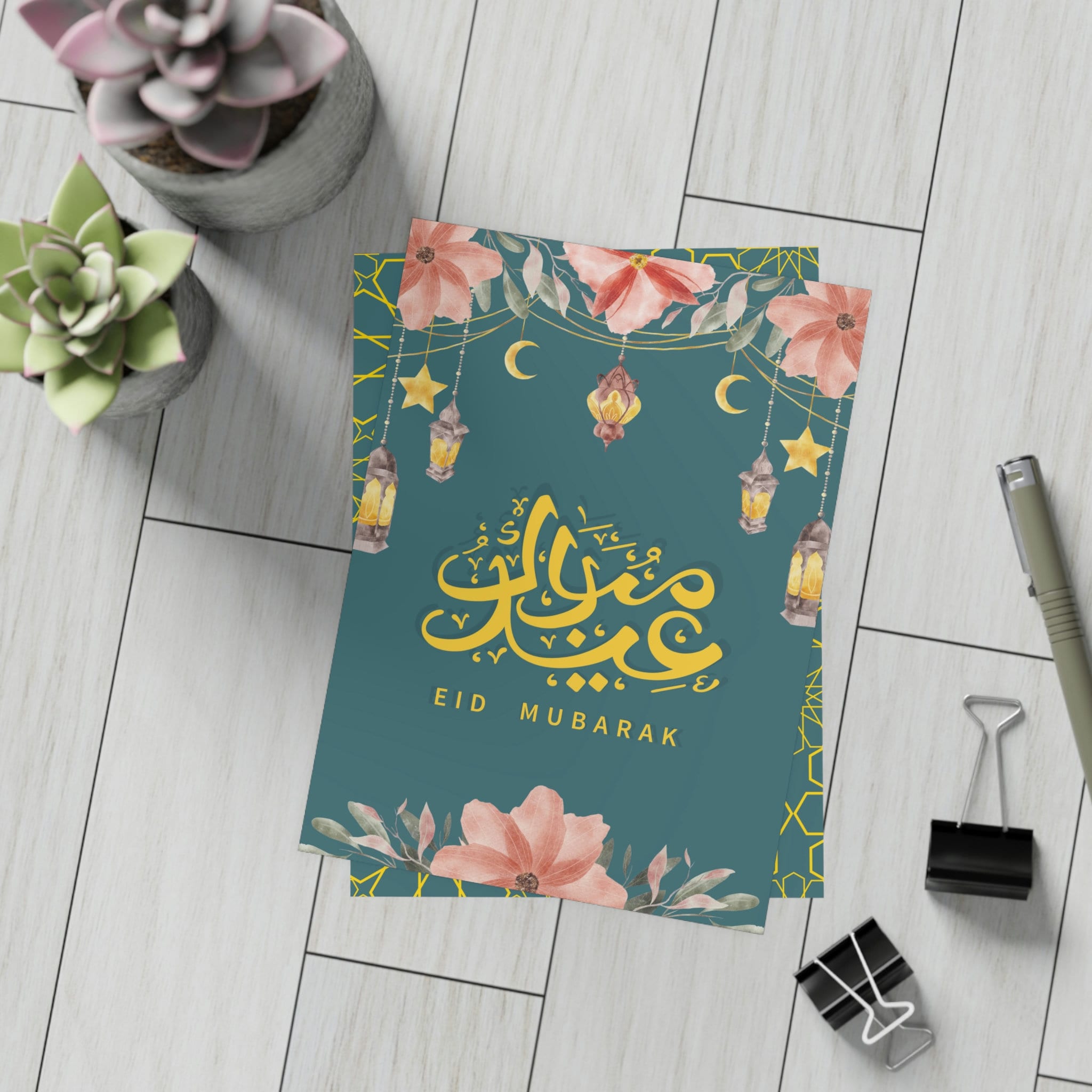 Eid Mubarak Flowers Greeting Card Bundles (envelopes Included ...
