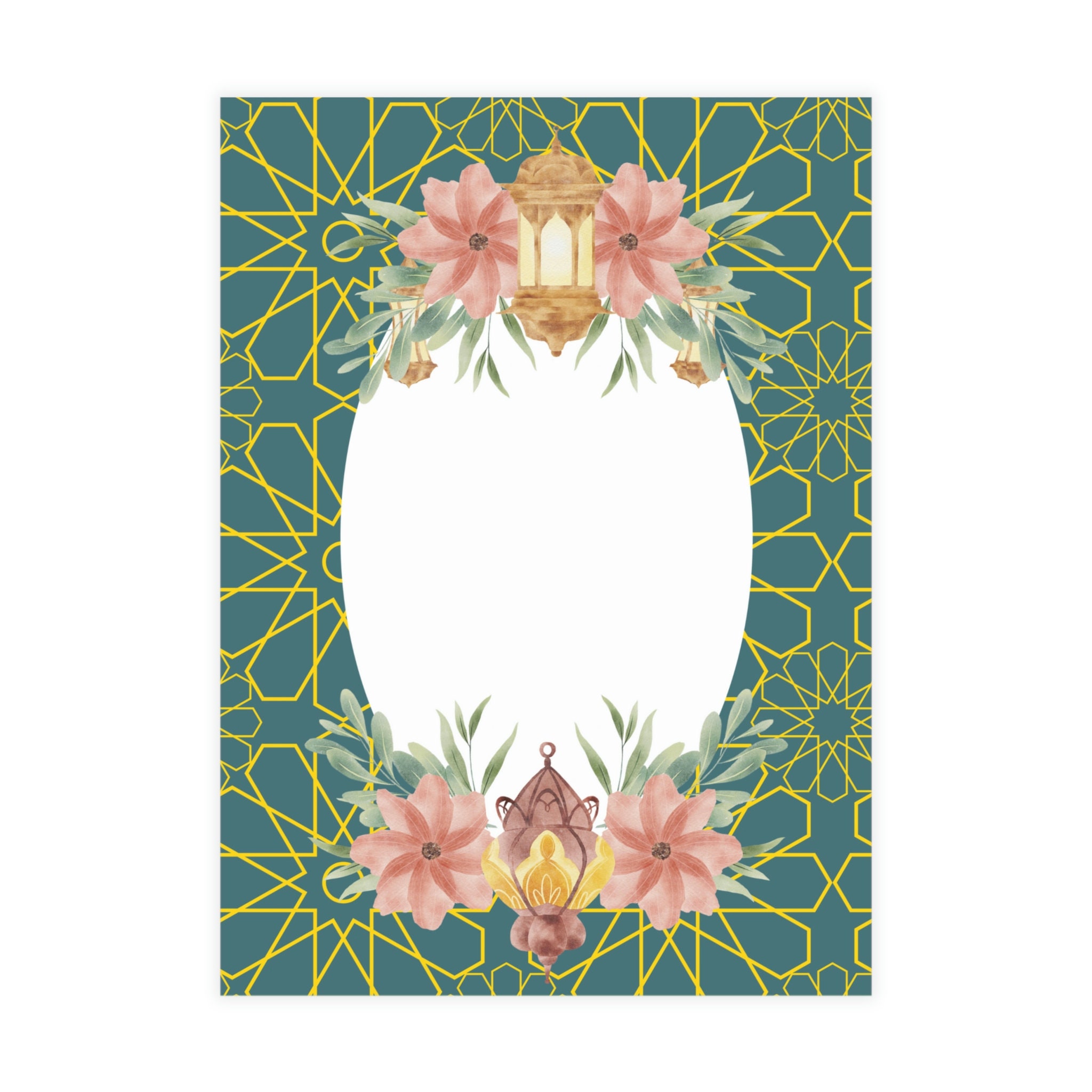 Eid Mubarak Flowers Greeting Card Bundles (envelopes Included ...