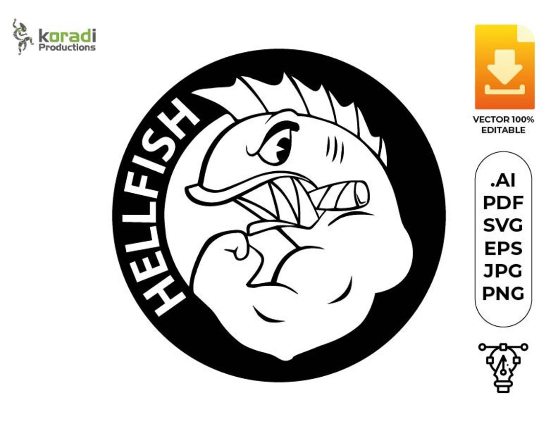 VECTOR HELLFISH Simpsons svg eps pdfai jpg png | Etsy