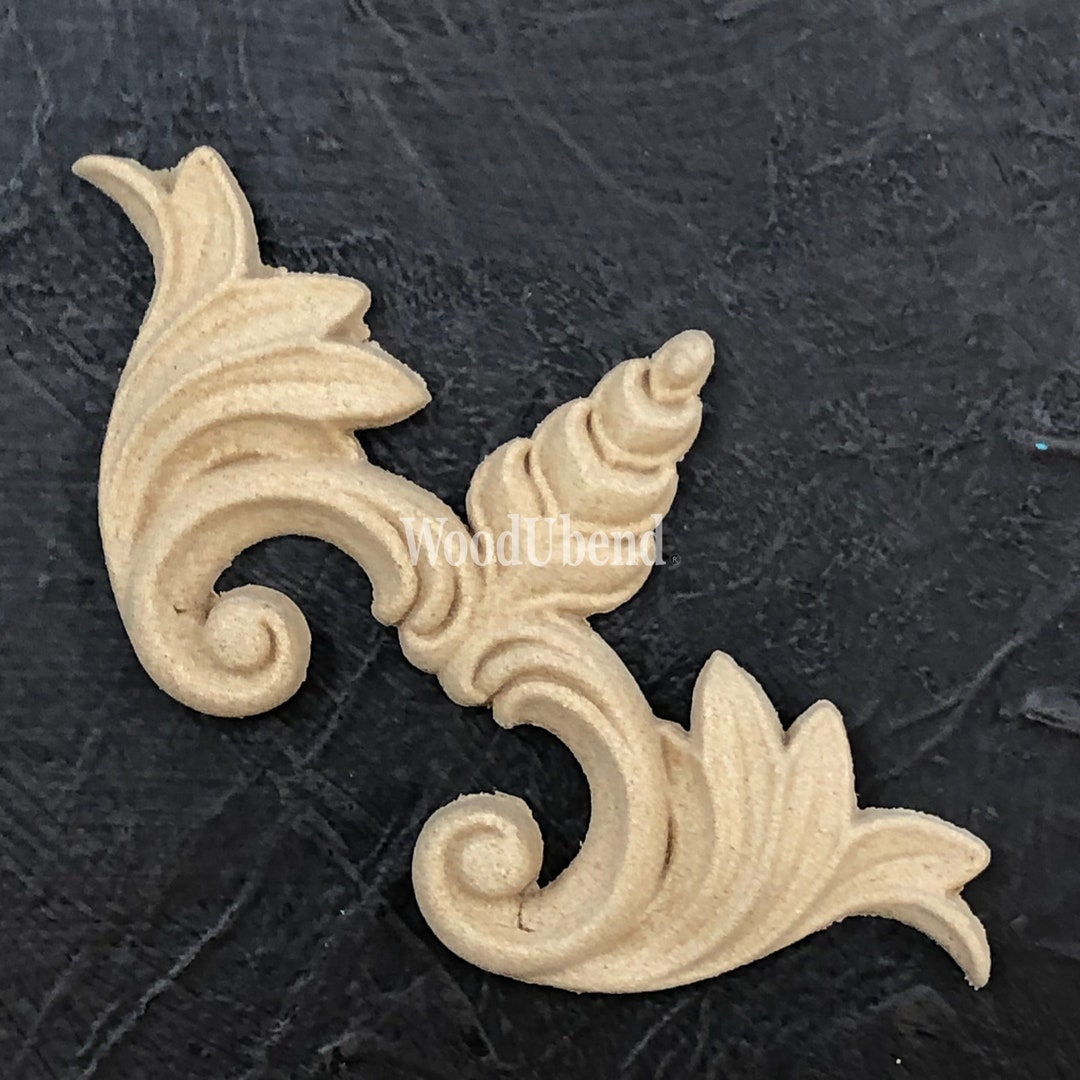 Woodubend Bendable Scroll Applique: Furniture Molding (12 X 6.2 X0.6 ...