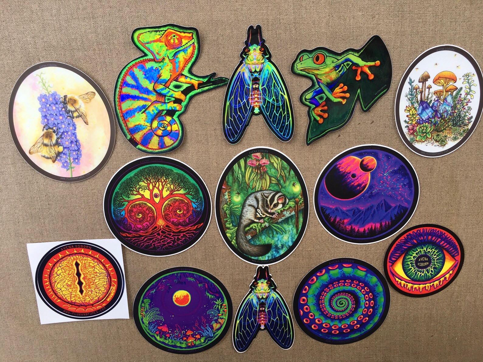 Large Sticker Pack All Designs Variety of Psychedelic | Etsy