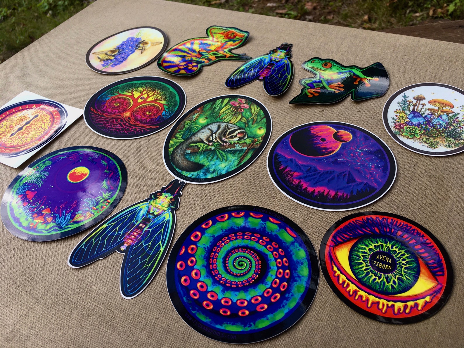 Large Sticker Pack All Designs Variety of Psychedelic | Etsy