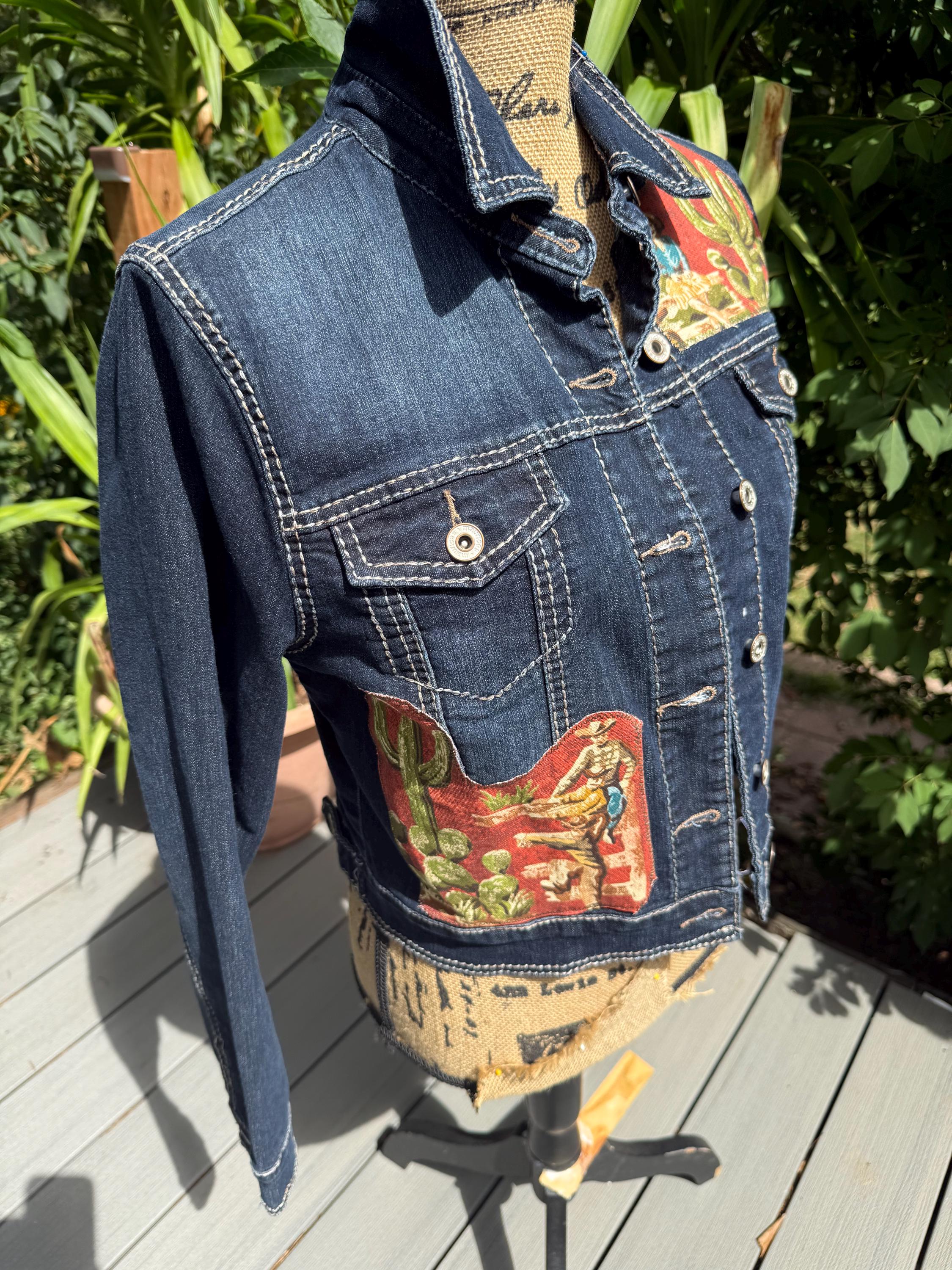 Size M Vintage and Rustic Denim Jacket - Etsy