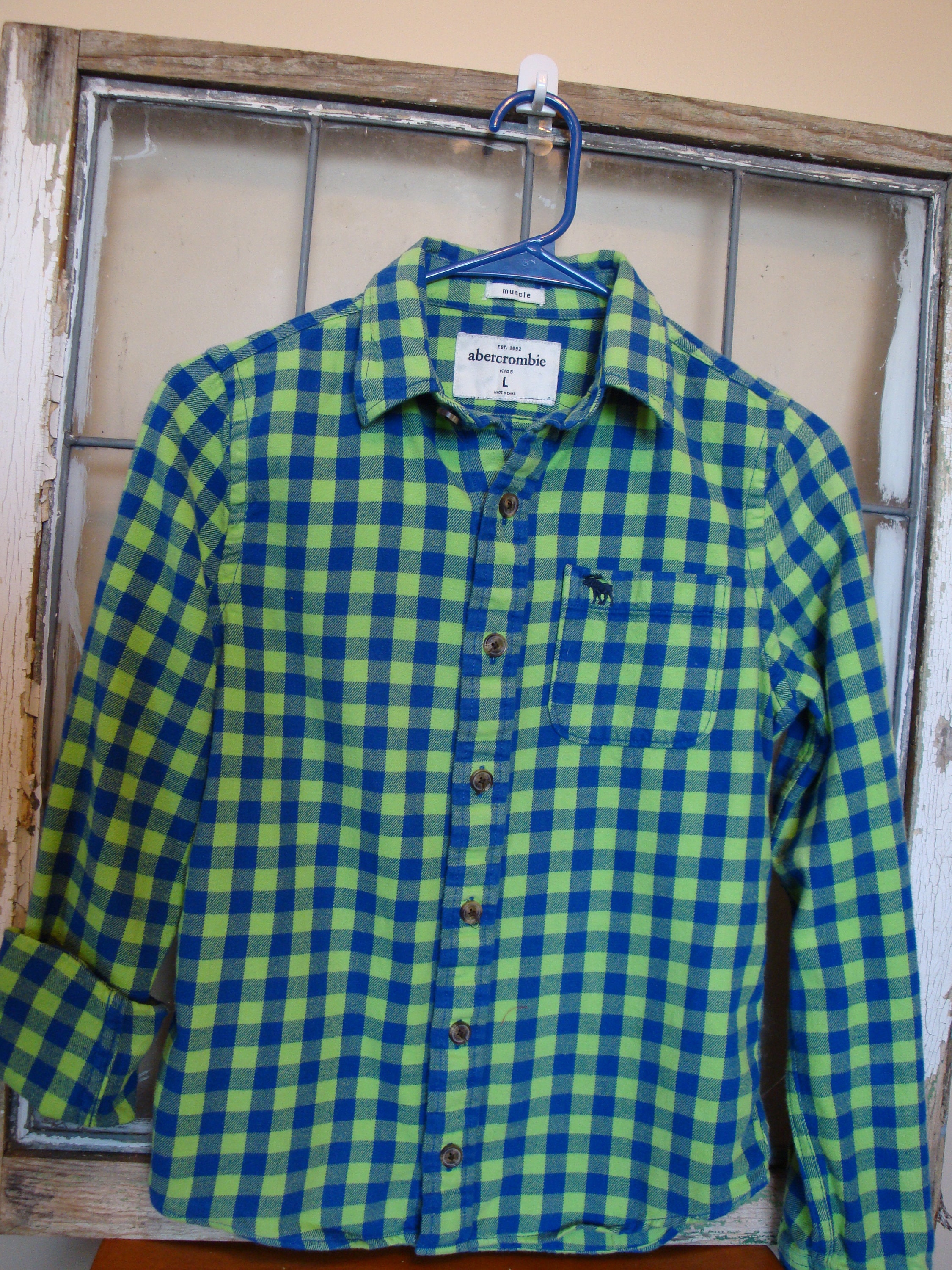 Size L Super Mario Kids Abercrombie Flannel - Etsy