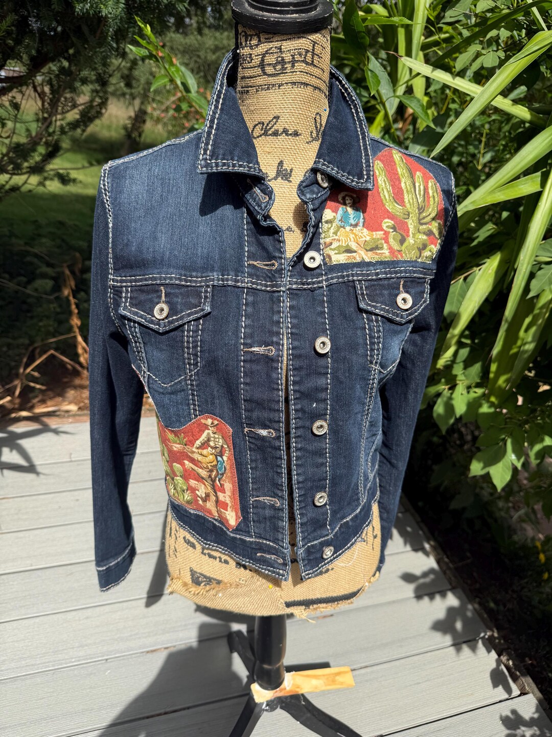 Size M Vintage and Rustic Denim Jacket - Etsy