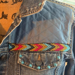 Western Jean Jacket With Turquoise Studs - Etsy