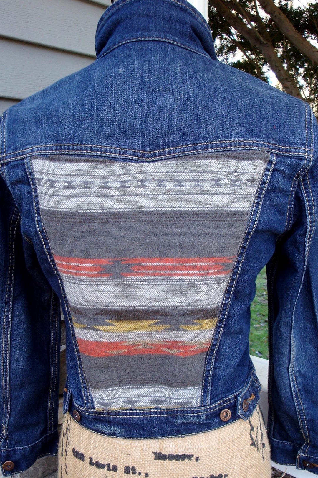 Cropped Serape Jean Jacket - Etsy