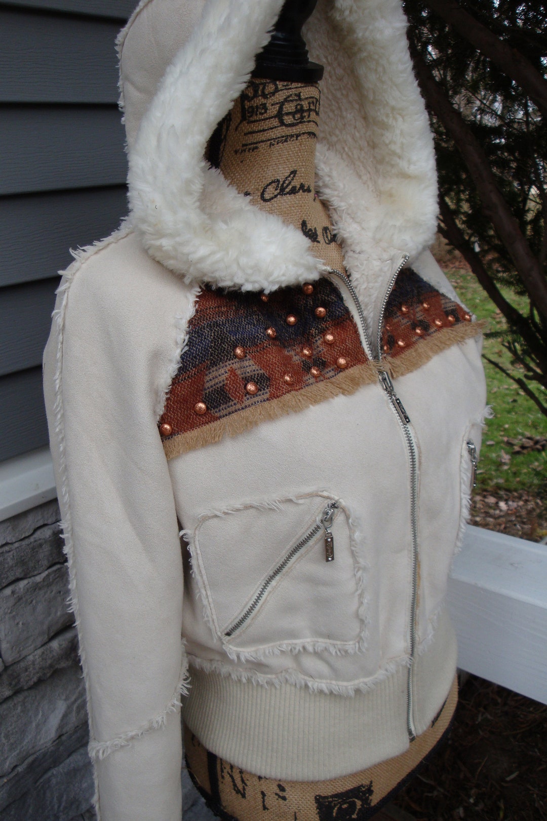 Size L Aztec Winter Suede Jacket - Etsy