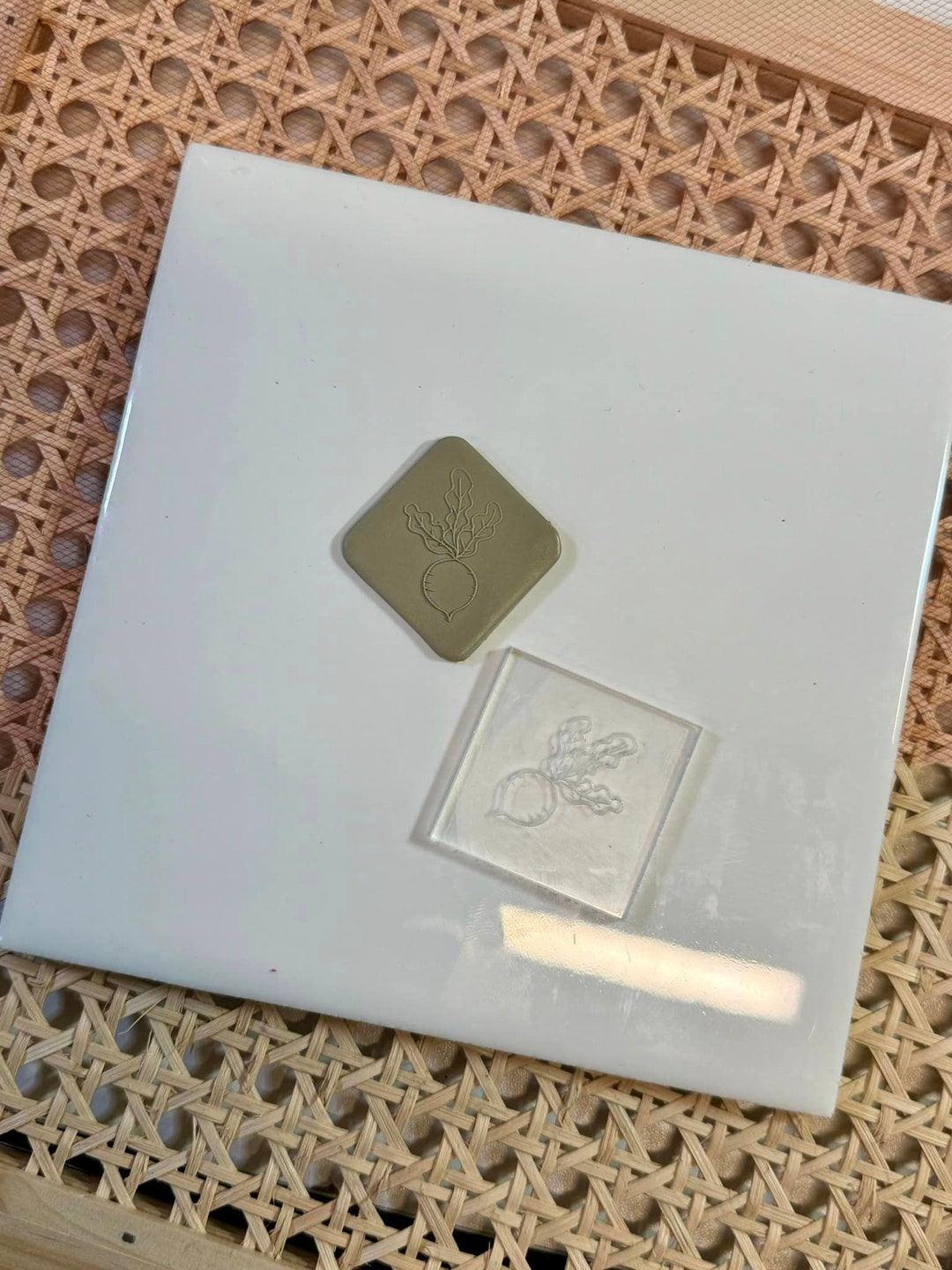 Turnip Acrylic Texture Tile | Acrylic Debossing Stamp - Etsy