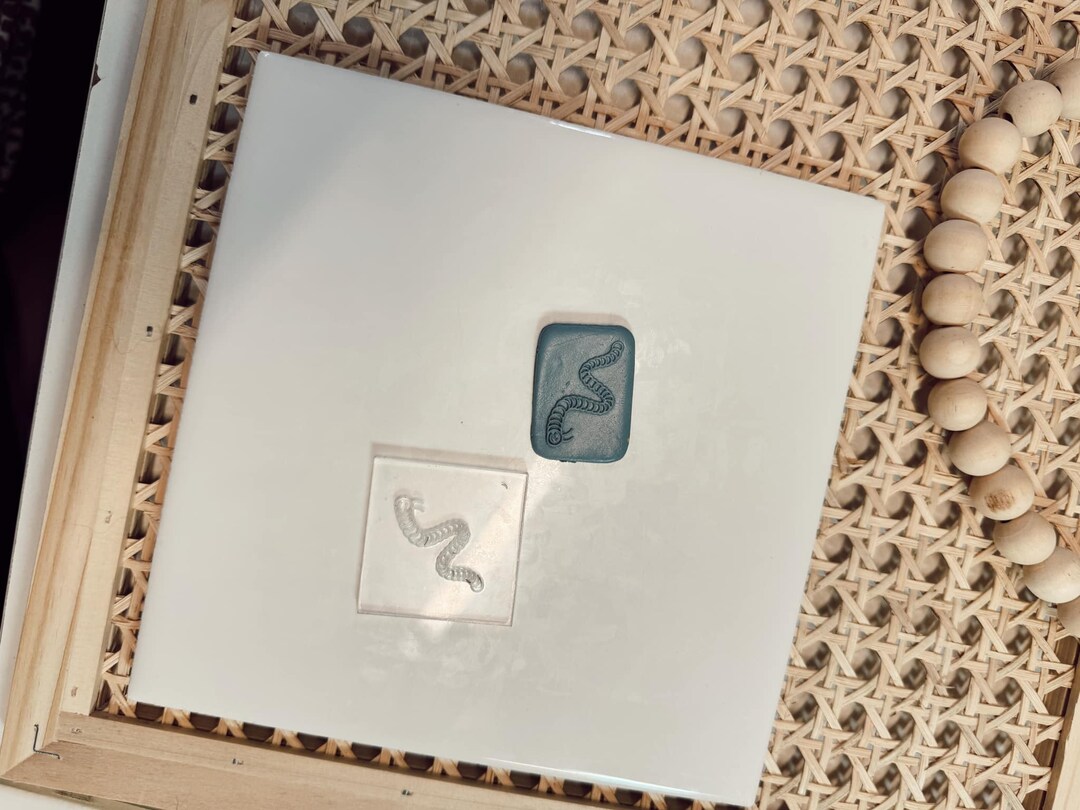 Worm Acrylic Texture Tile | Acrylic Debossing Stamp - Etsy