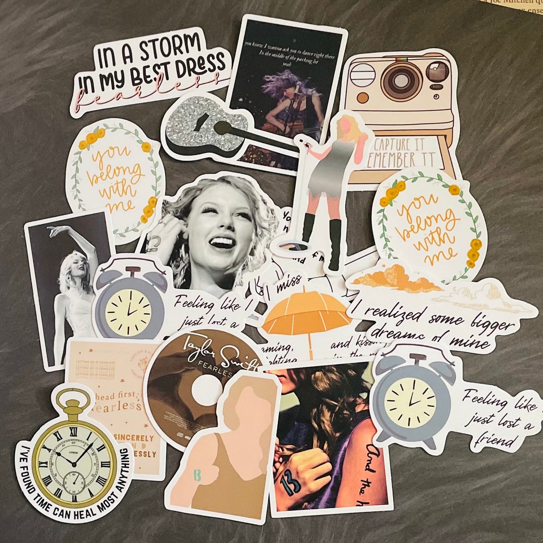Taylor: Sticker Pack Fearless Pop Culture Stickers Water - Etsy
