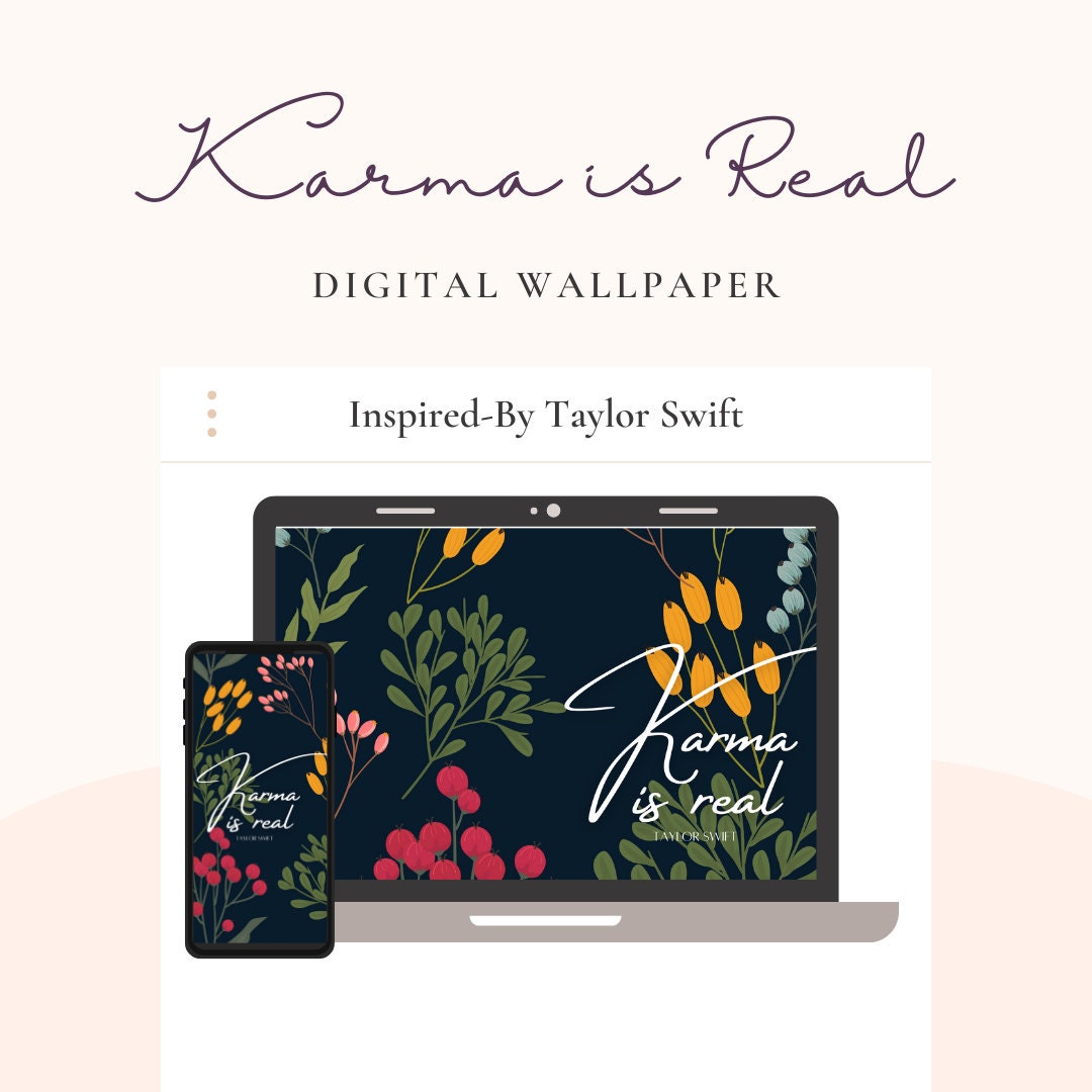 Karma is Real, Taylor Swift, Inspired by Taylor Swift, Instant Download ...