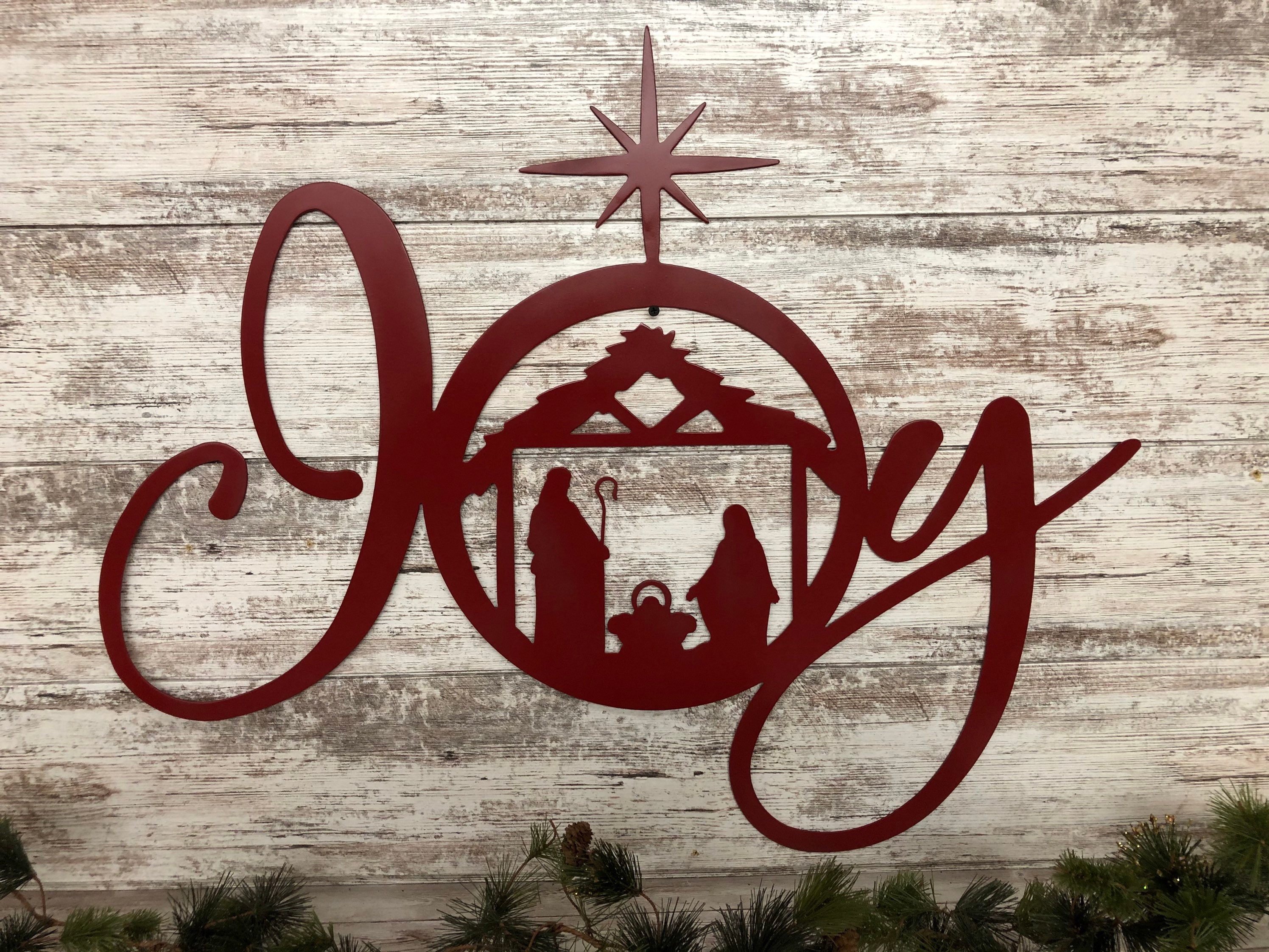 Joy Nativity Sign | Etsy