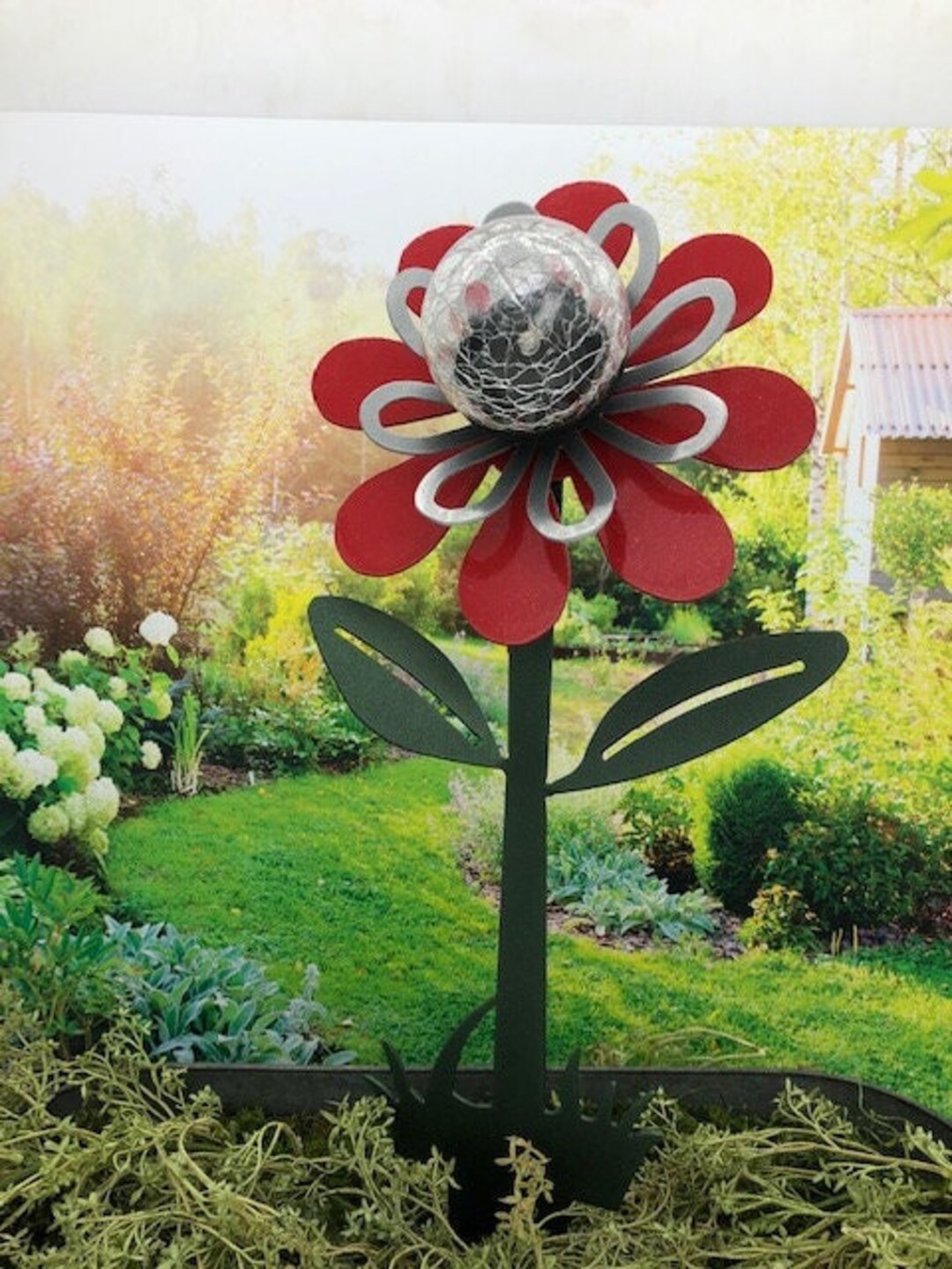 Solar Flower, Solar Stake, 15”, Solar Light, Garden Decor, Handmade - Etsy