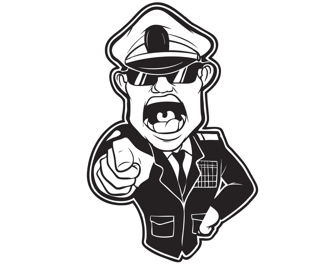 Police Officer Correctional Sheriff Fraternal Cop Policeman Angry Stone ...