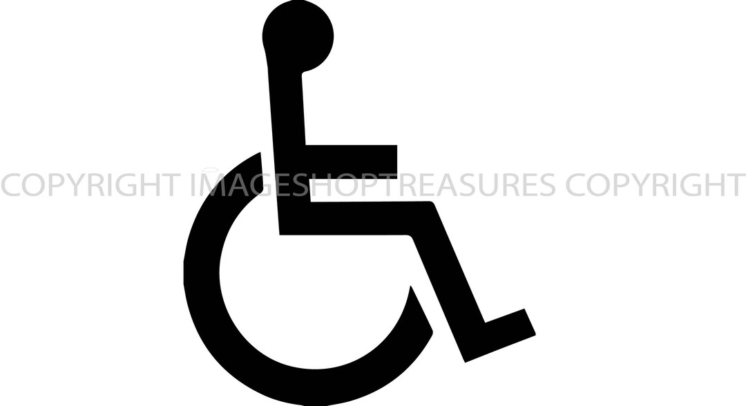 Handicap Sign Man Disabled Disability Wheelchair Accessibility Medical ...