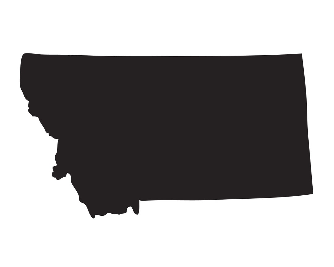 Montana State Silhouette Shape Map U.s.united America American Nation ... Montana State Silhouette Shape Map U.s.united America American Nation ...