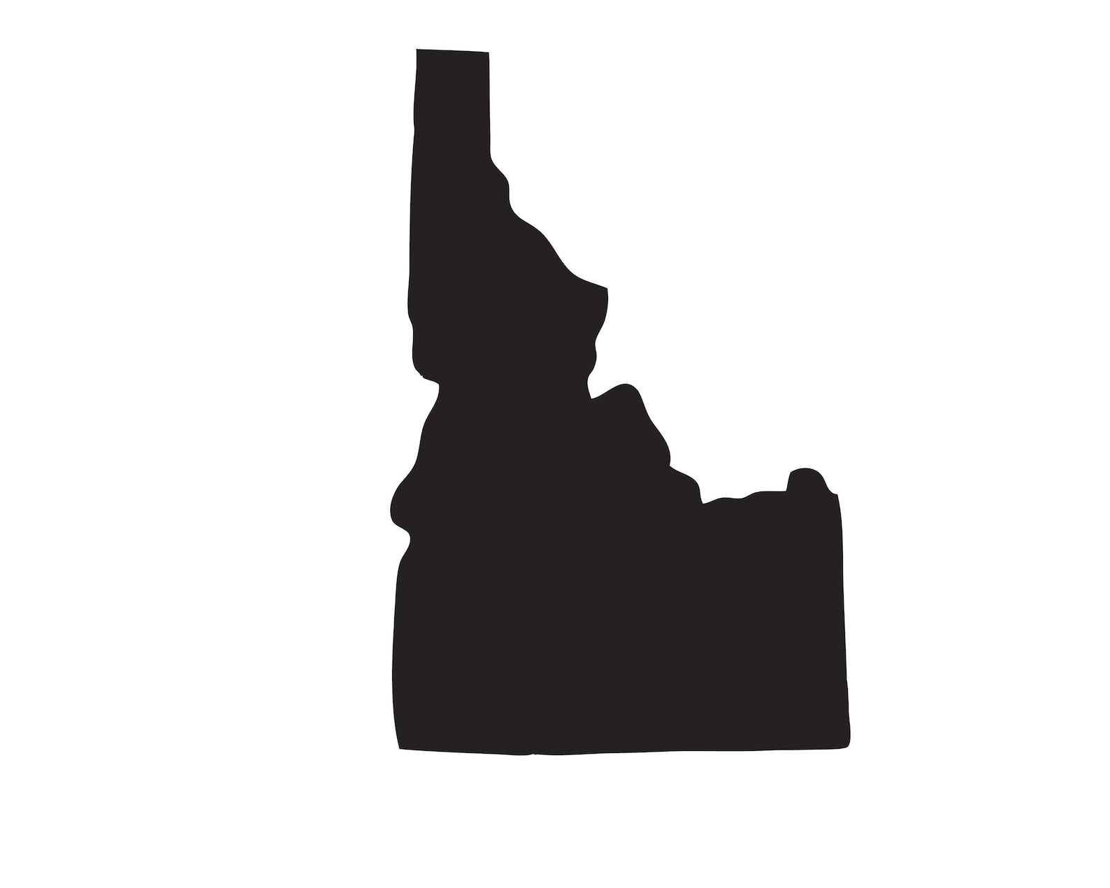 Idaho State Silhouette Shape Map U.S. US United America American Nation ...